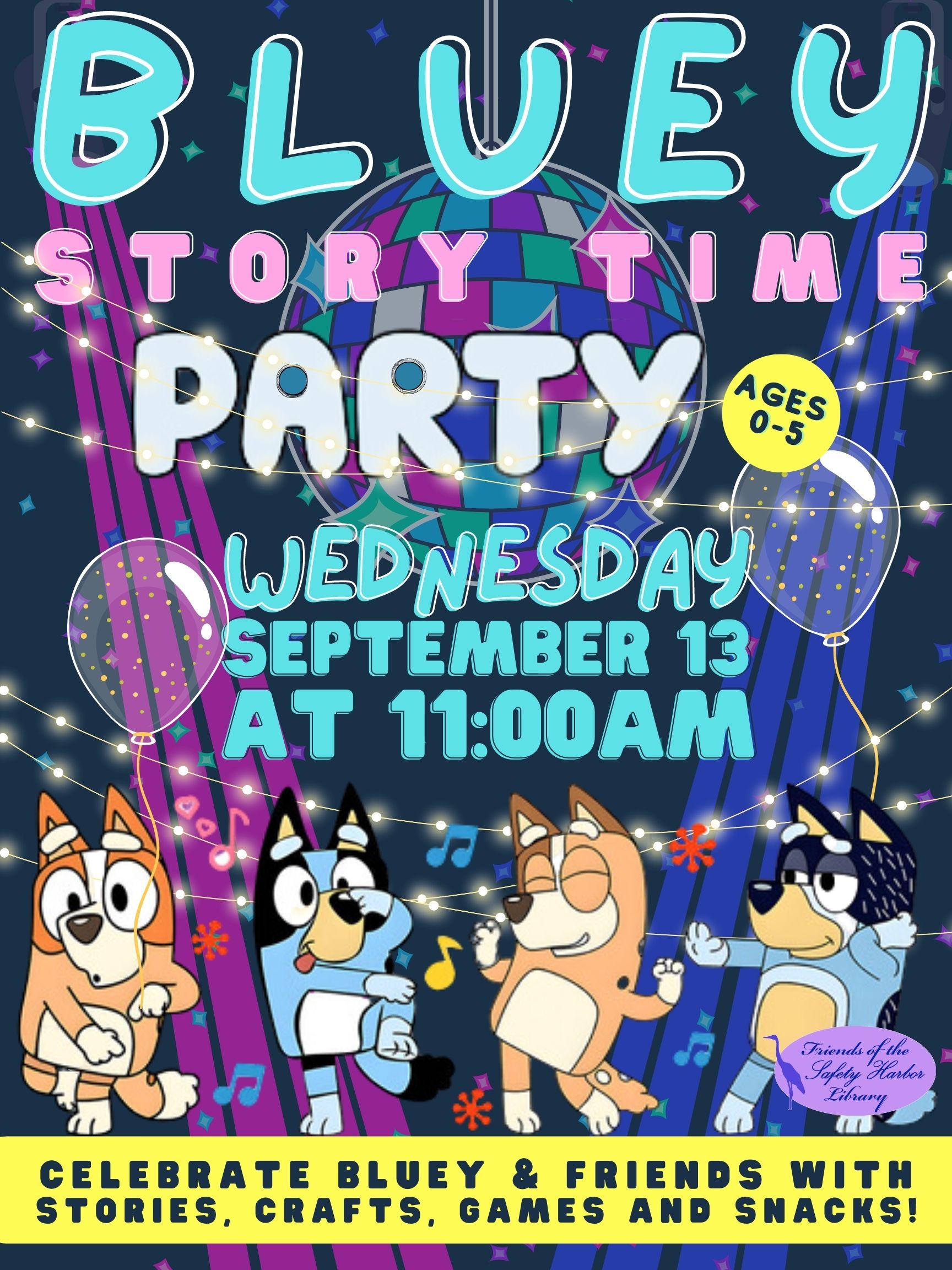 Bluey Story Time Party | Safety Harbor Public Library